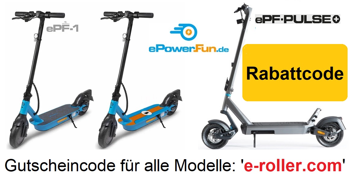 ePowerfun epf-1, epf-2 & epf-Pulse Rabattcodes + 150 € Gutscheincode