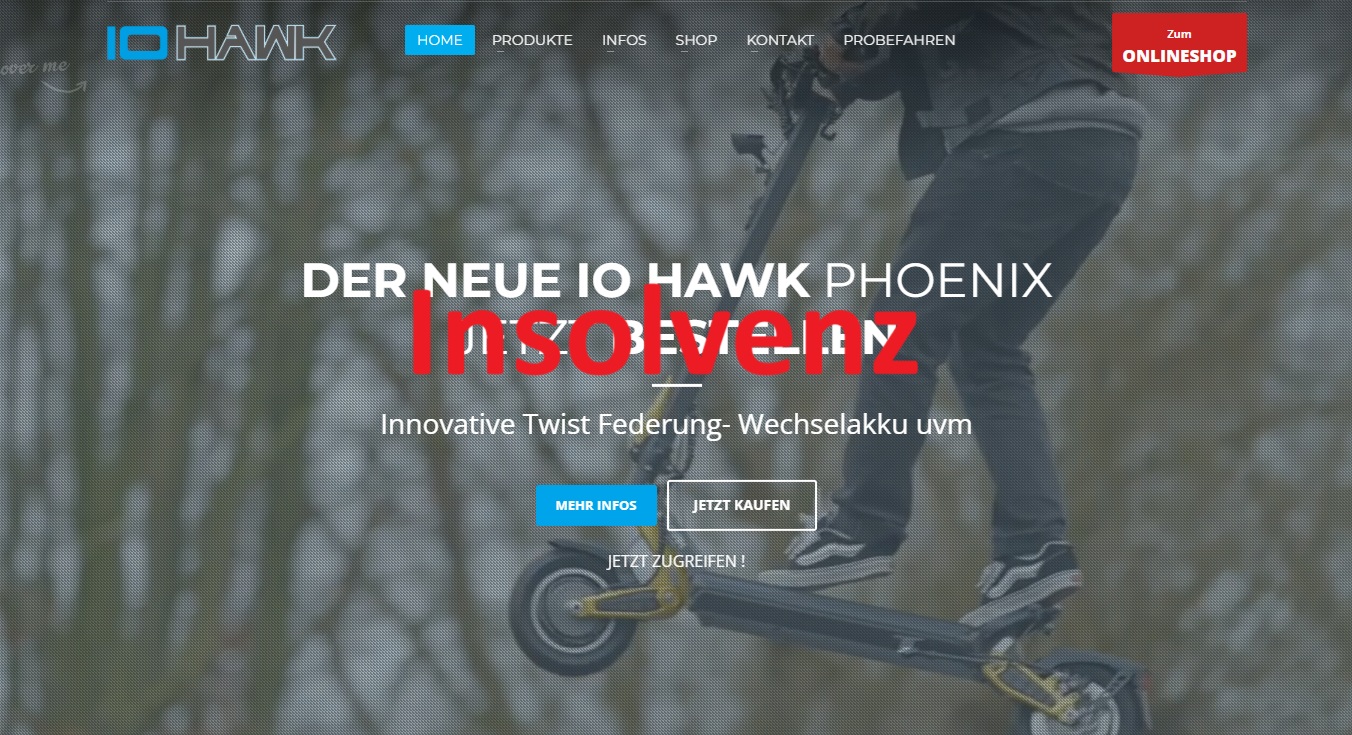 IO Hawk ist insolvent: Die nächste E Scooter Pleite! - emobility-Insider.de
